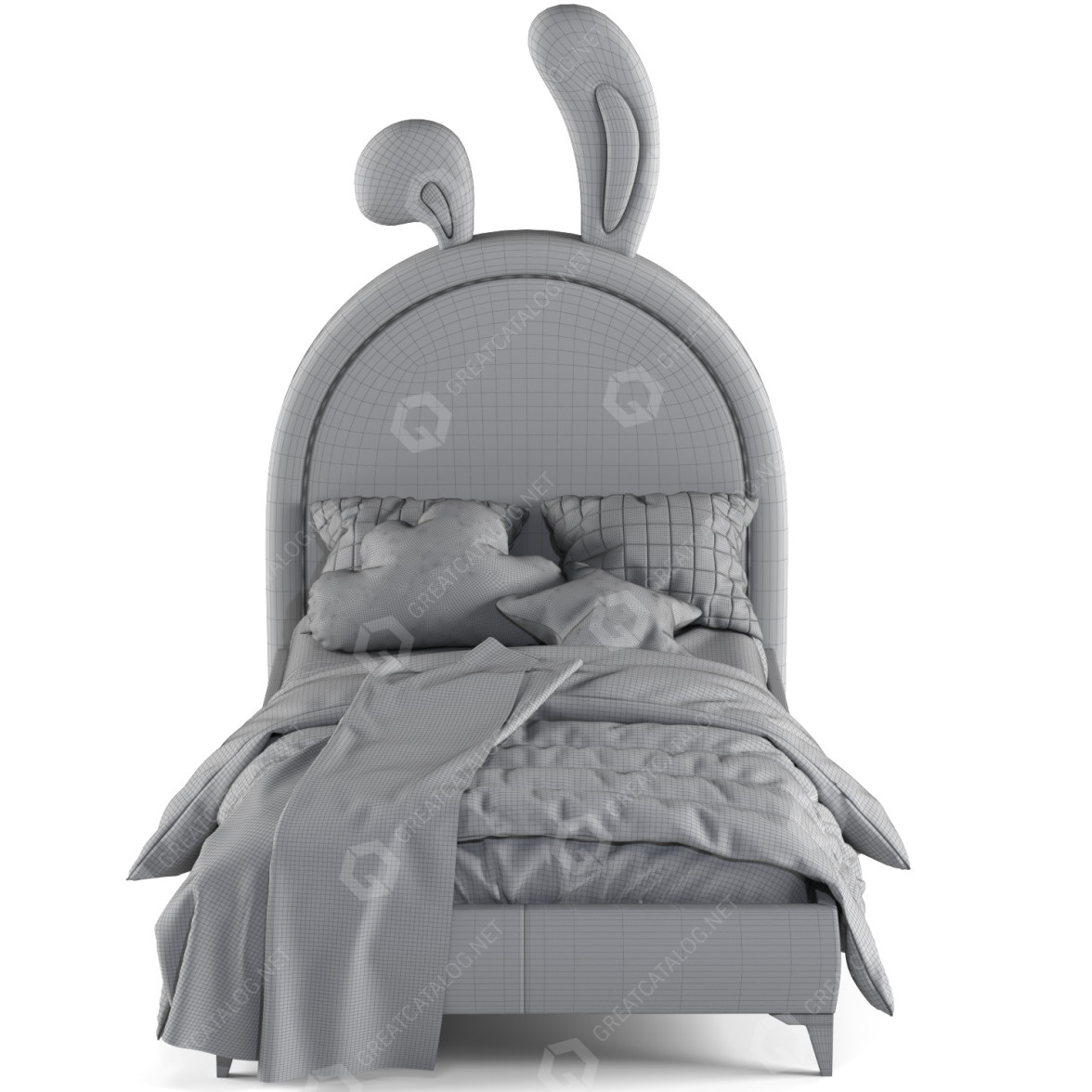 Bed Rabbit Eared 3D model・Download 3D models・Great Catalog ...