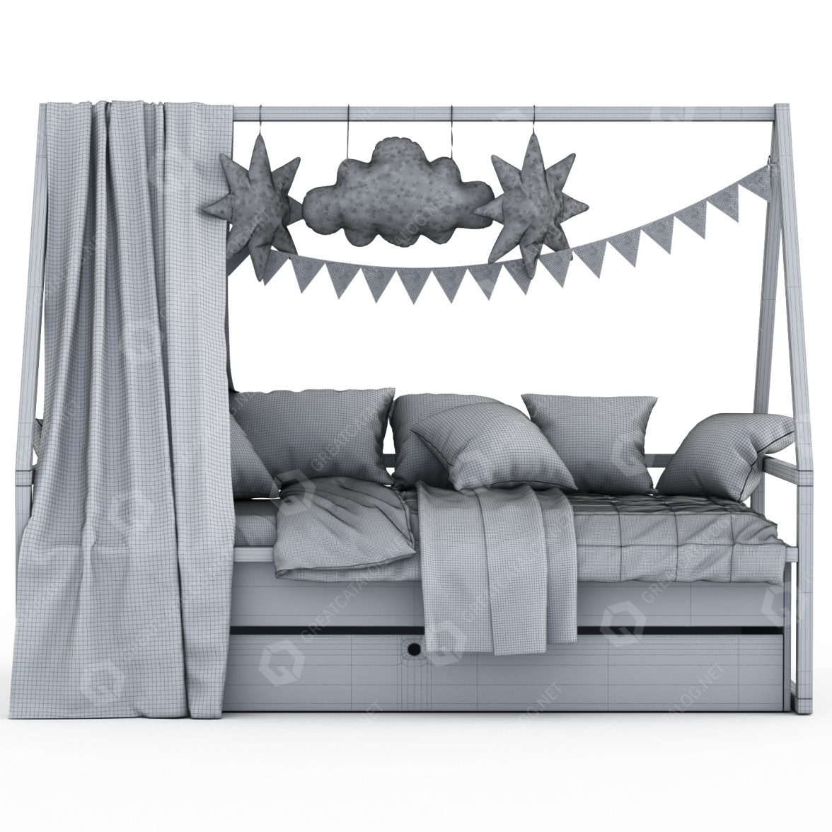 Bed Vox Spot Kids Tipi 3D model - GreatCatalog 21568