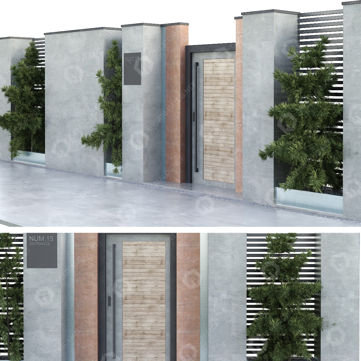 Fence and Gates Set 168 3D model - GreatCatalog 21575