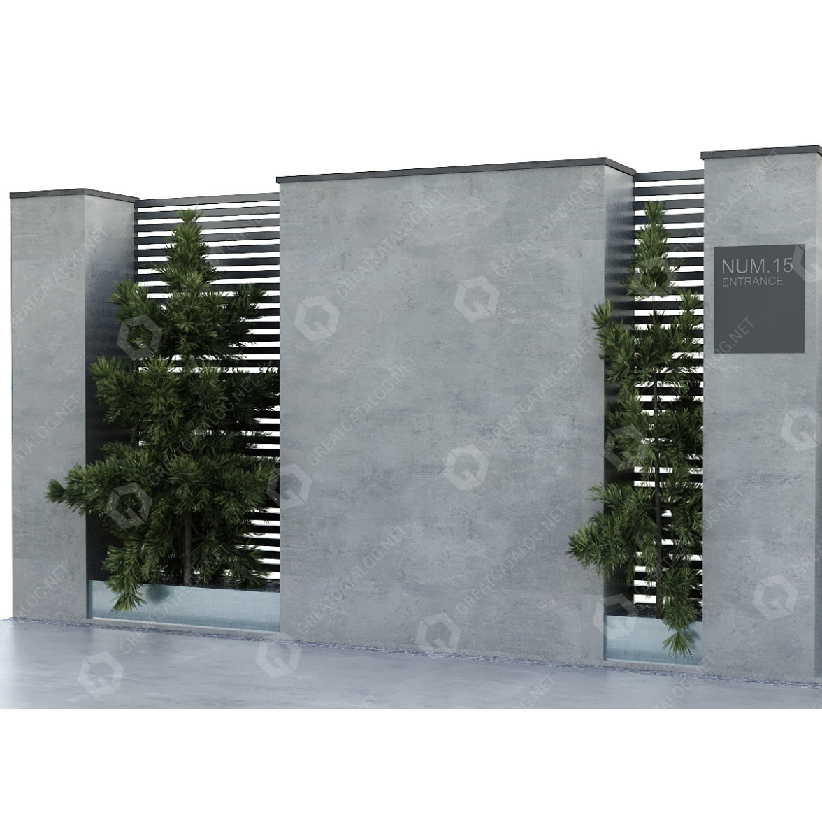 Fence and Gates Set 168 3D model - GreatCatalog 21575