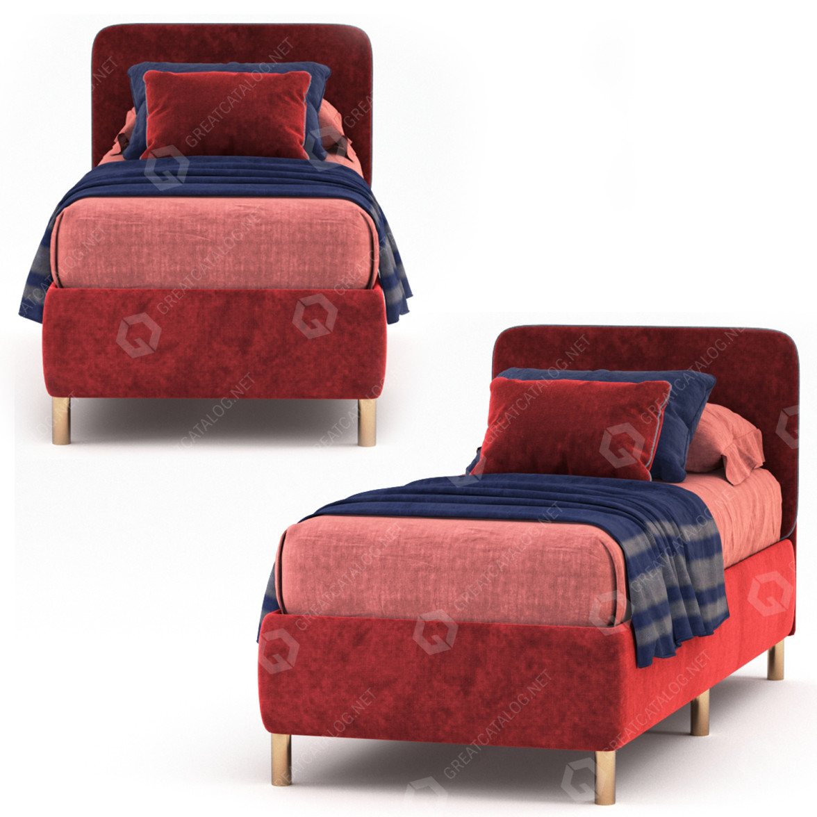 Bed Twils Frick Round 3D model - GreatCatalog 21595