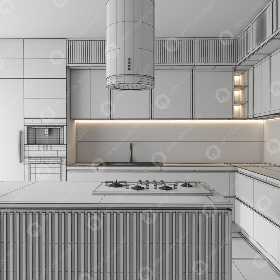 Kitchen Set 3 3D model・Download 3D models・Great Catalog