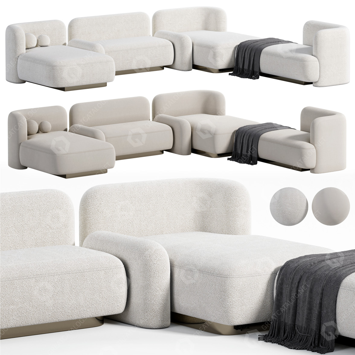 Sofa Kooku Pop Delcourt Collection 3D model - GreatCatalog 21931