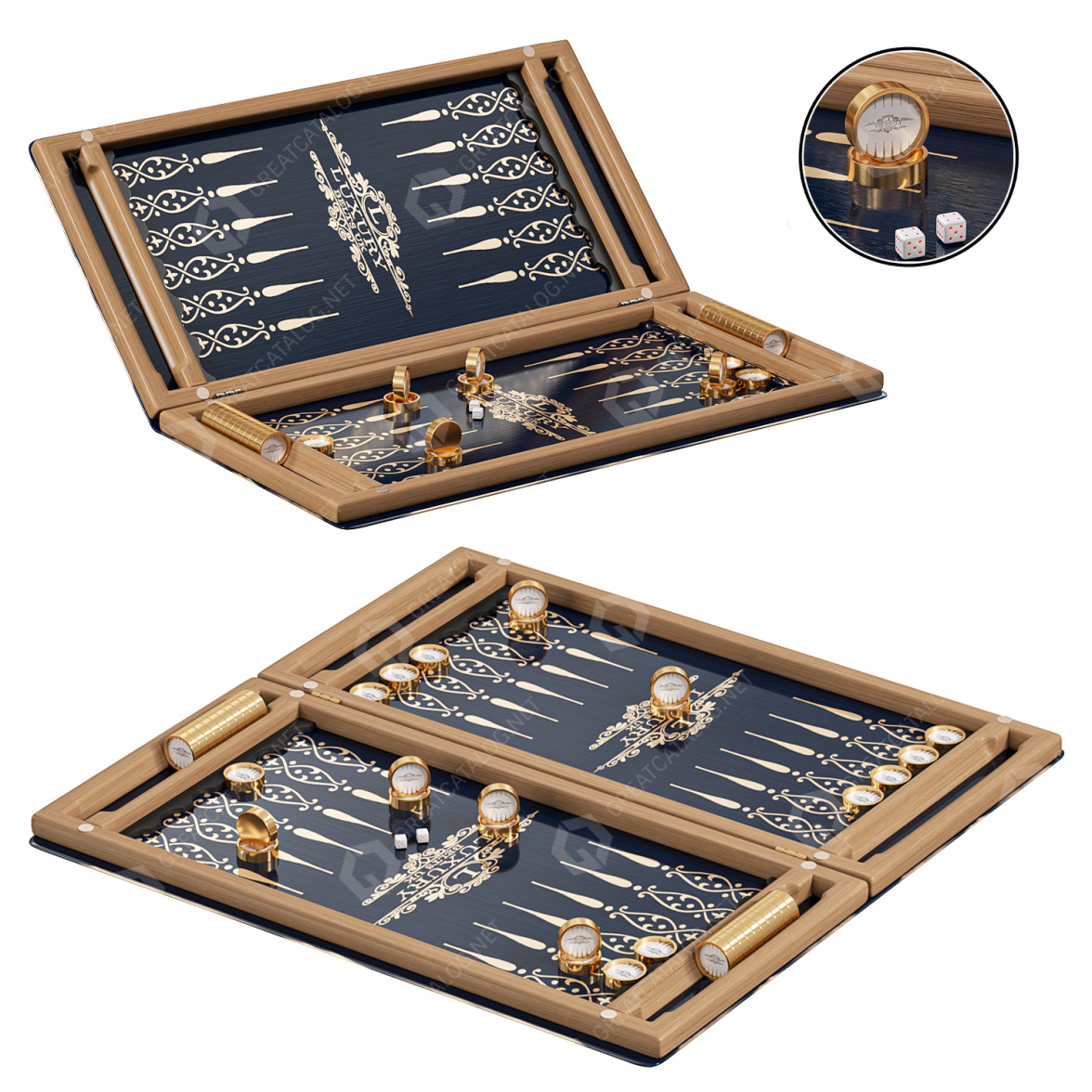 Board Game Backgammon Map Hattrick 3D model - GreatCatalog 21941