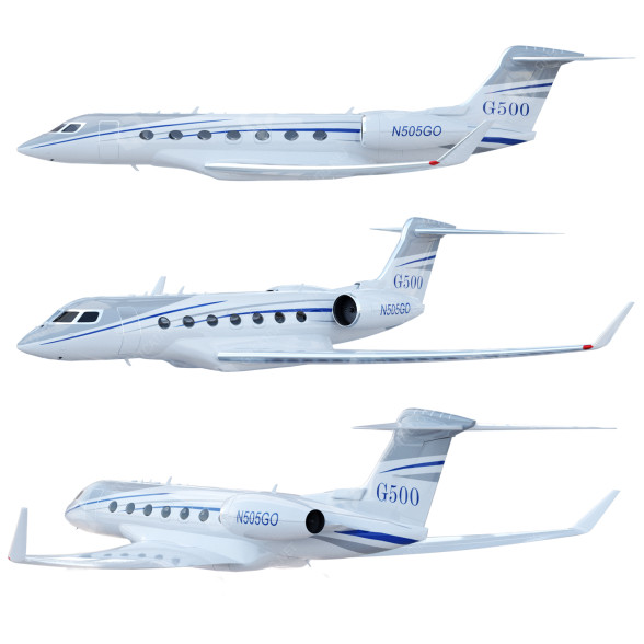 Airplane Gulfstream Aerospace Corporation G500 3D model #22009 ...