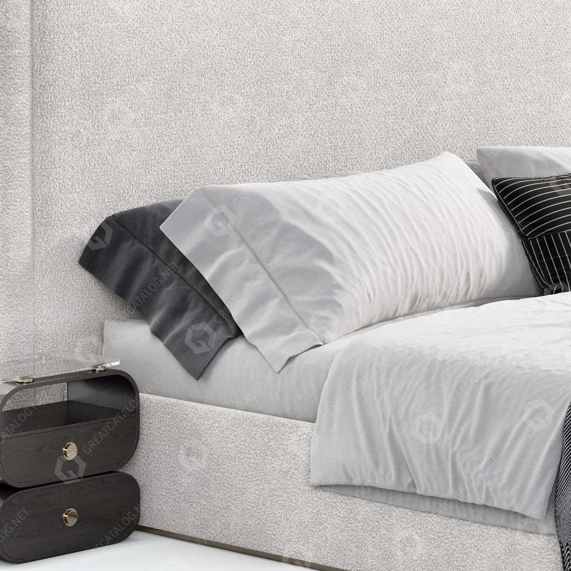 Bed and Bedside Tables CB2 Winter by Zdesign at Home 3D model ...