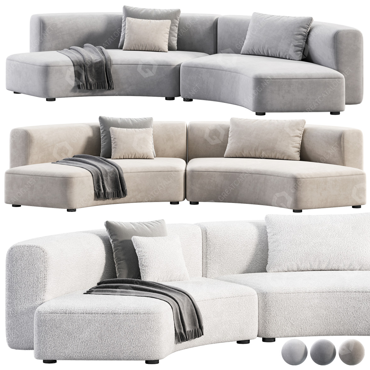 Sofa MDF Italia Cosy Curve 3D model - GreatCatalog 22101
