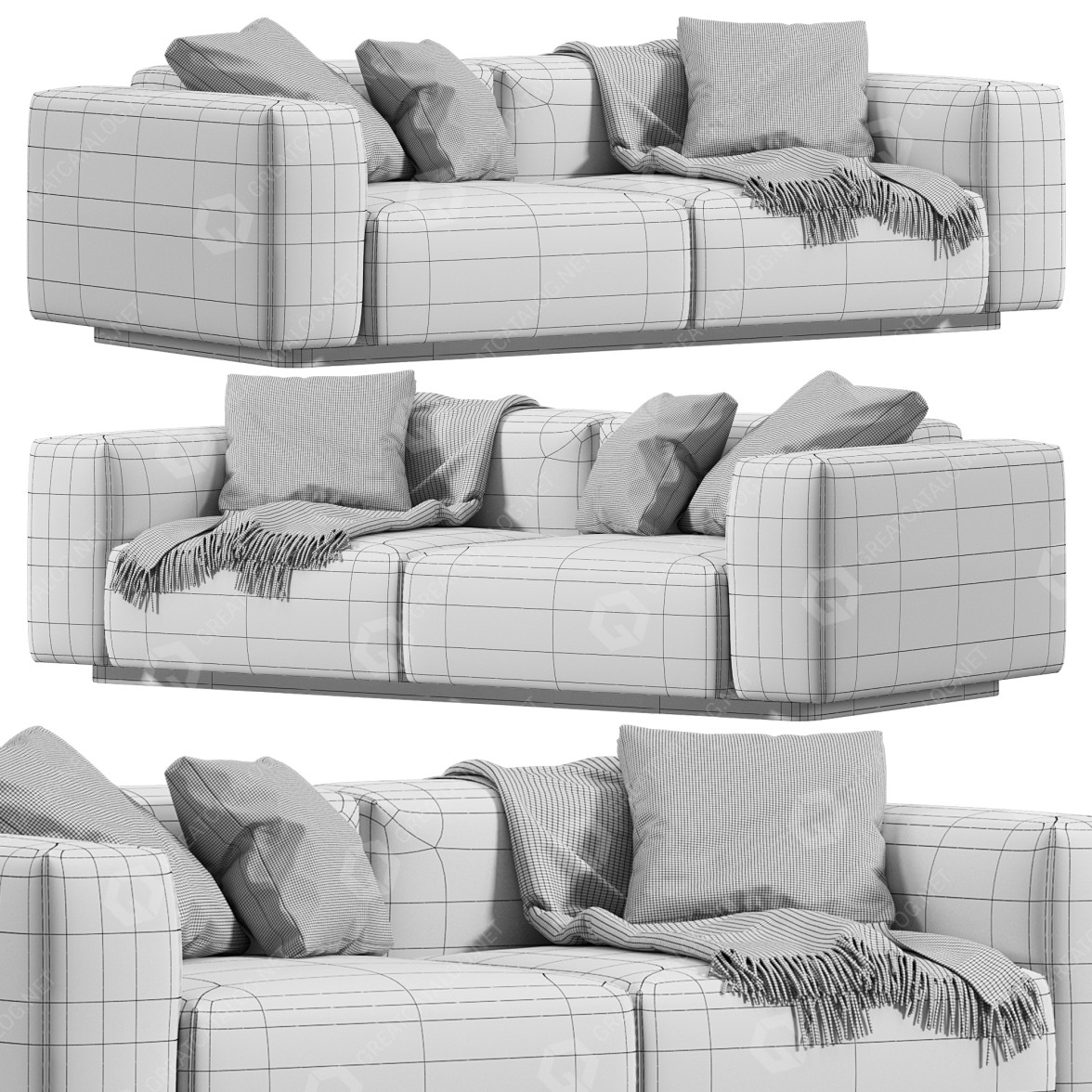 Sofa Vitra Soft Modular 3D model - GreatCatalog 22112
