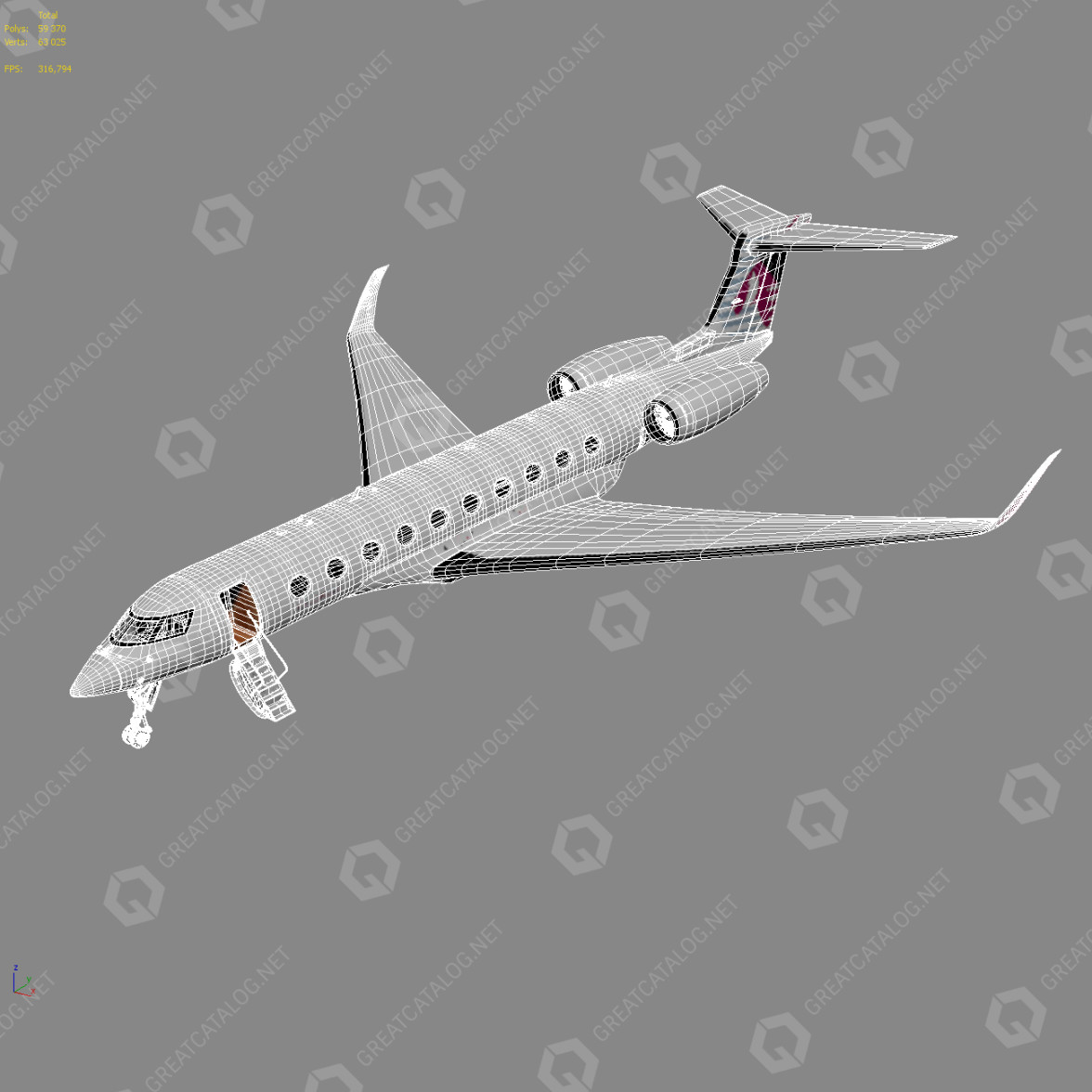 Airplane Gulfstream Aerospace Corporation G700 3D model - GreatCatalog ...