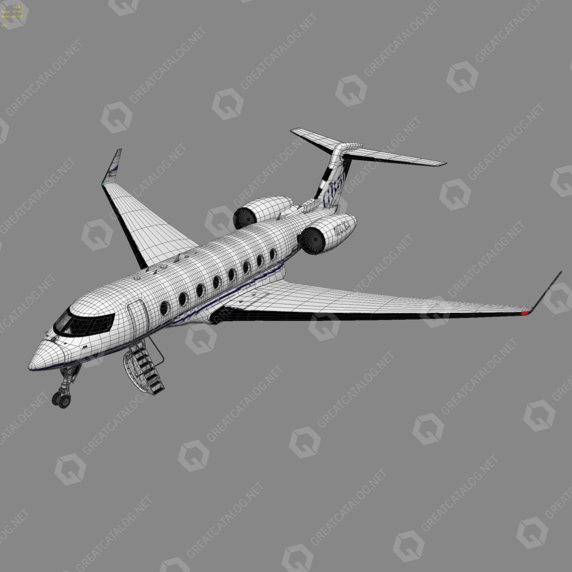 Airplane Gulfstream Aerospace Corporation G650 3D model - GreatCatalog ...