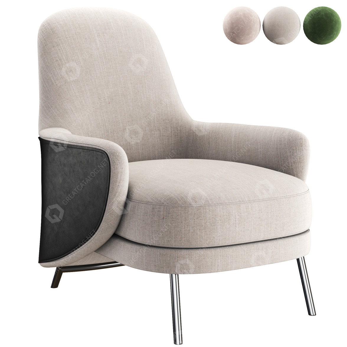 Armchair Minotti Angie 3D model - GreatCatalog 22271