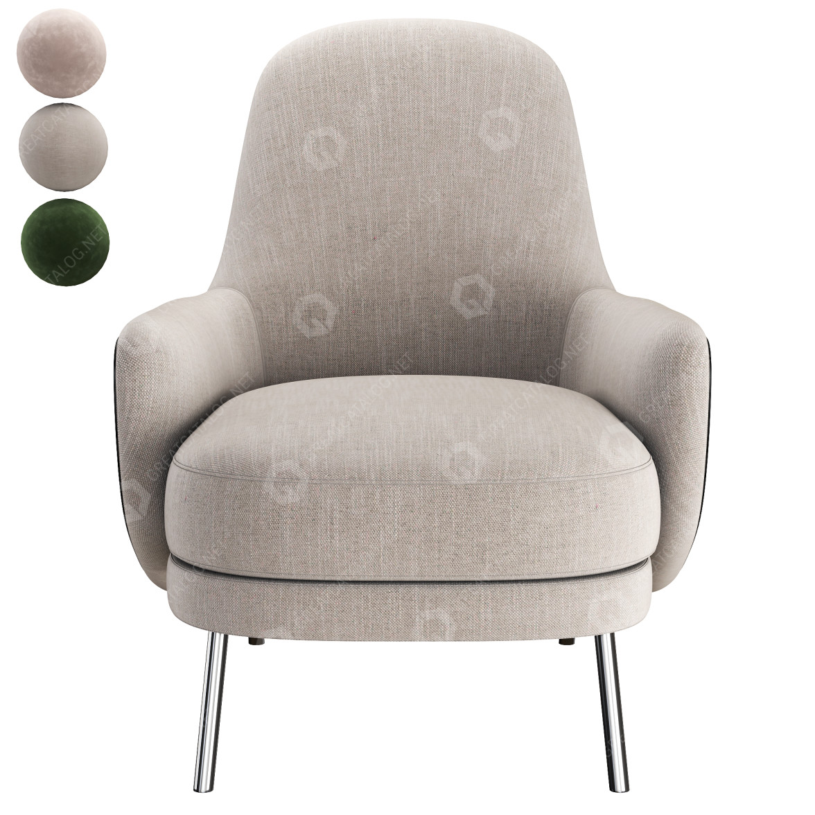 Armchair Minotti Angie 3D model - GreatCatalog 22271