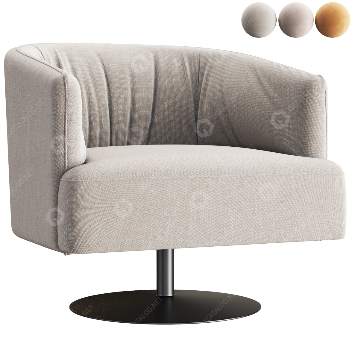 Armchair Nicoline Diga Swivel 3D model - GreatCatalog 22277