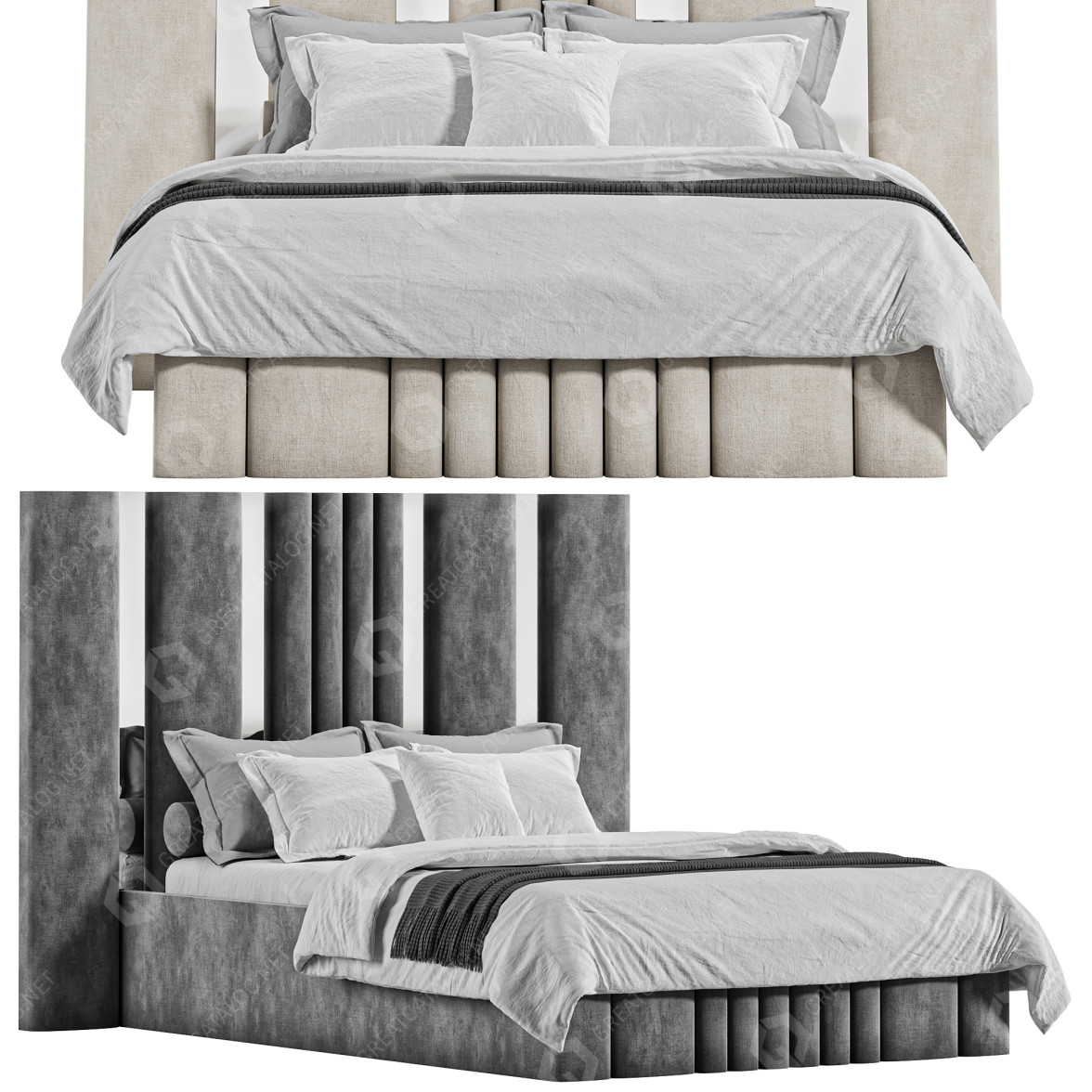 Bed Headboard 3D model・Download 3D models・Great Catalog - GreatCatalog 22297