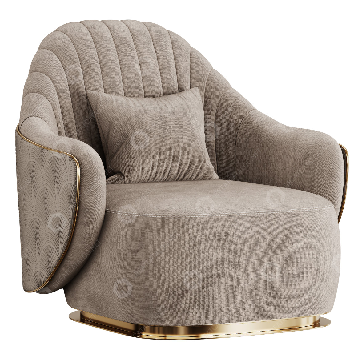 Armchair Visionnaire Adele by Marco Piva 3D model - GreatCatalog 22383