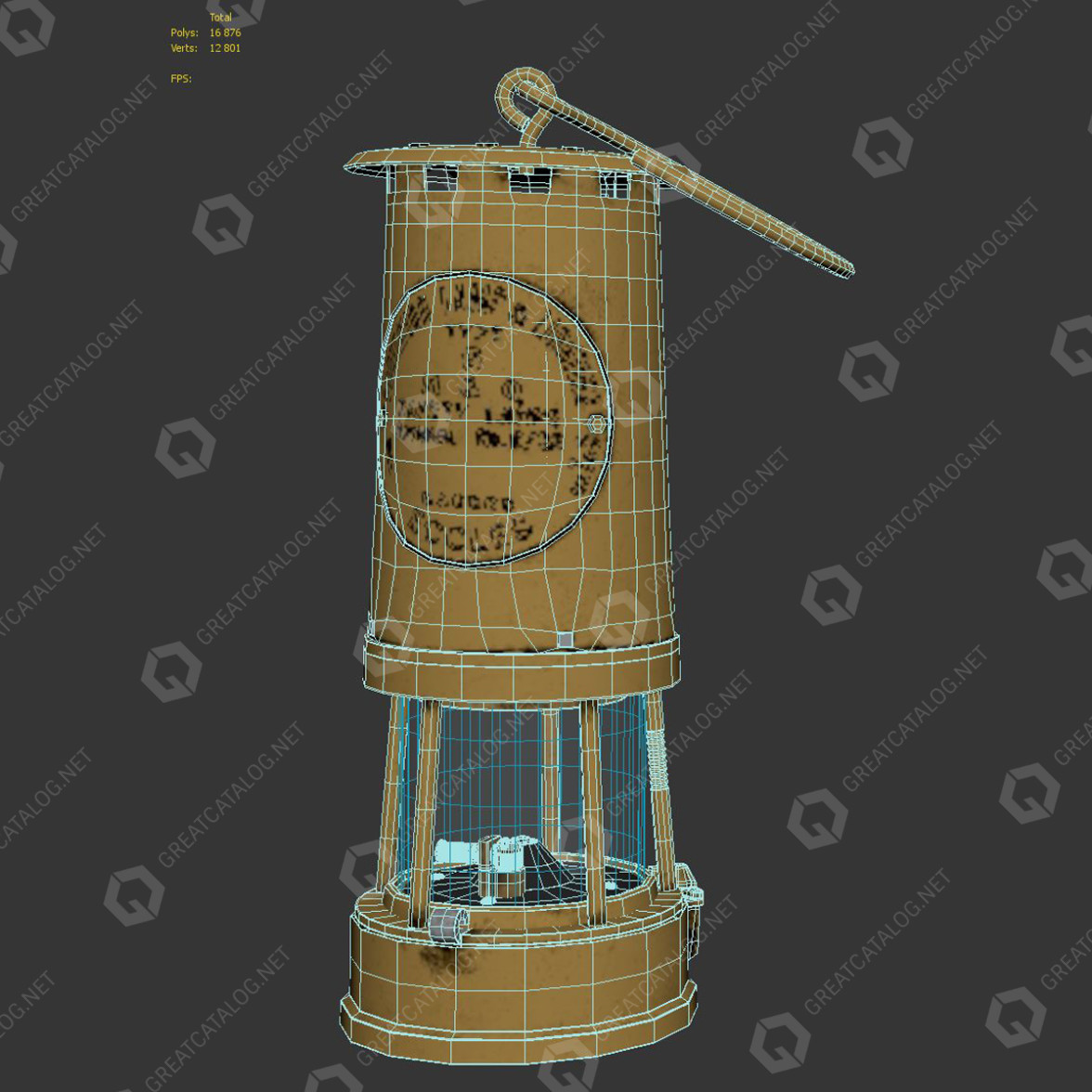 Lantern Brass and Cast Iron Miners 3D model - GreatCatalog 22584