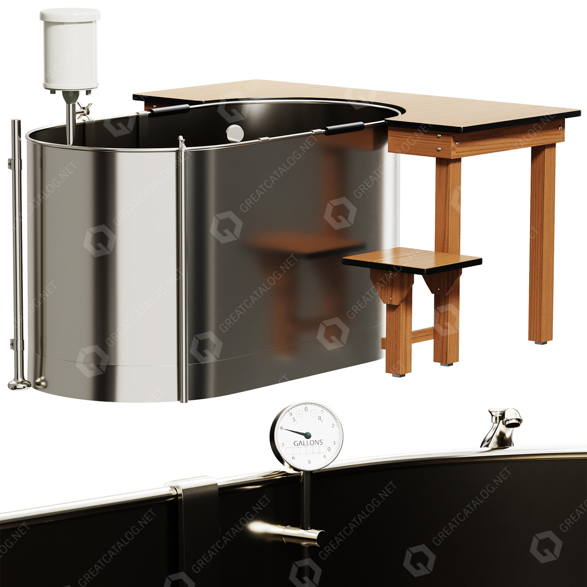 Whirlpool Table Hausmann Wood 3D model #23067 | GreatCatalog