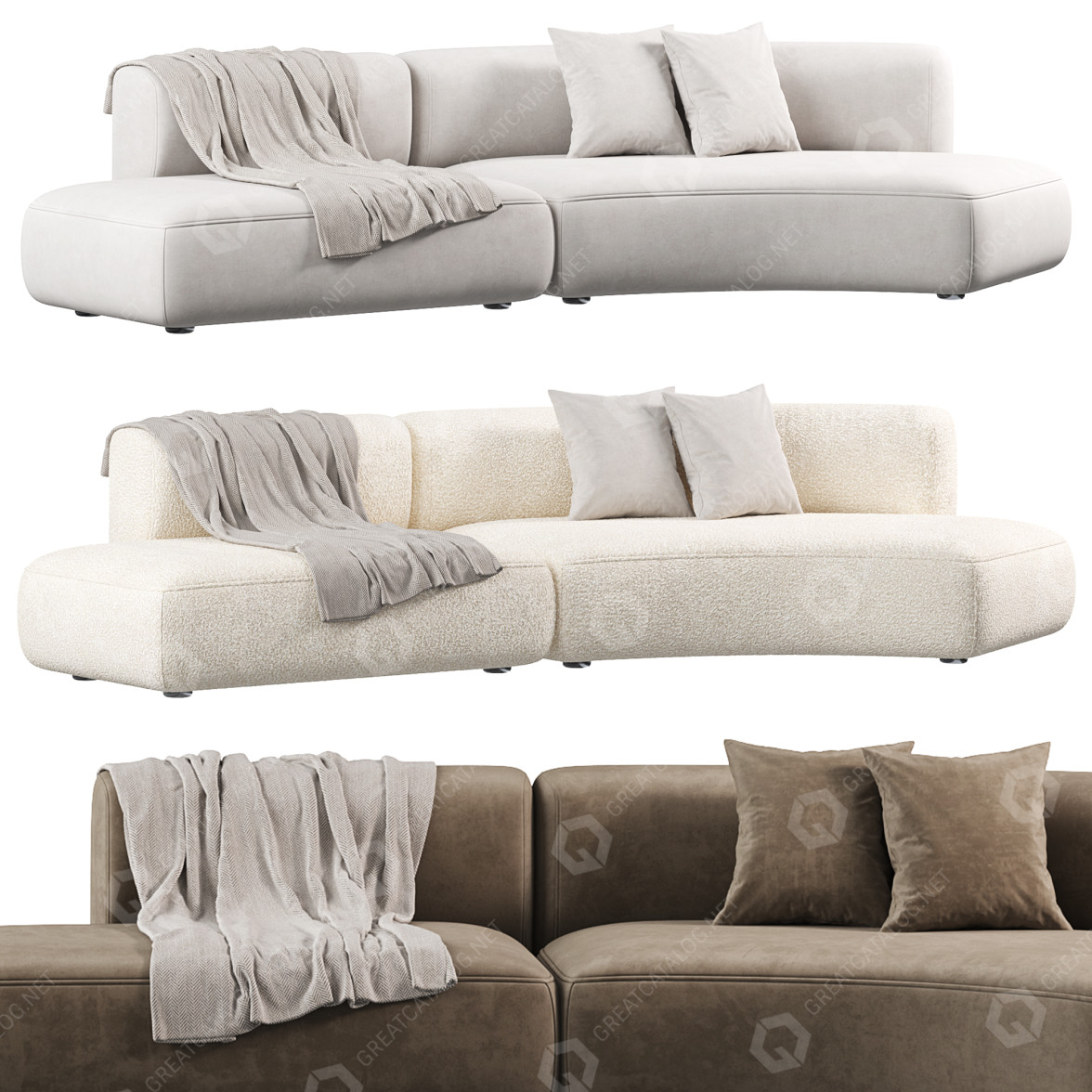 Sofa MDF Italia Cosy Curve 3D model - GreatCatalog 23350