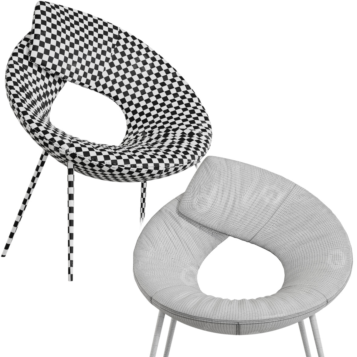 Armchair Bonaldo Poltrona Lock dv05 3D model - GreatCatalog 23896