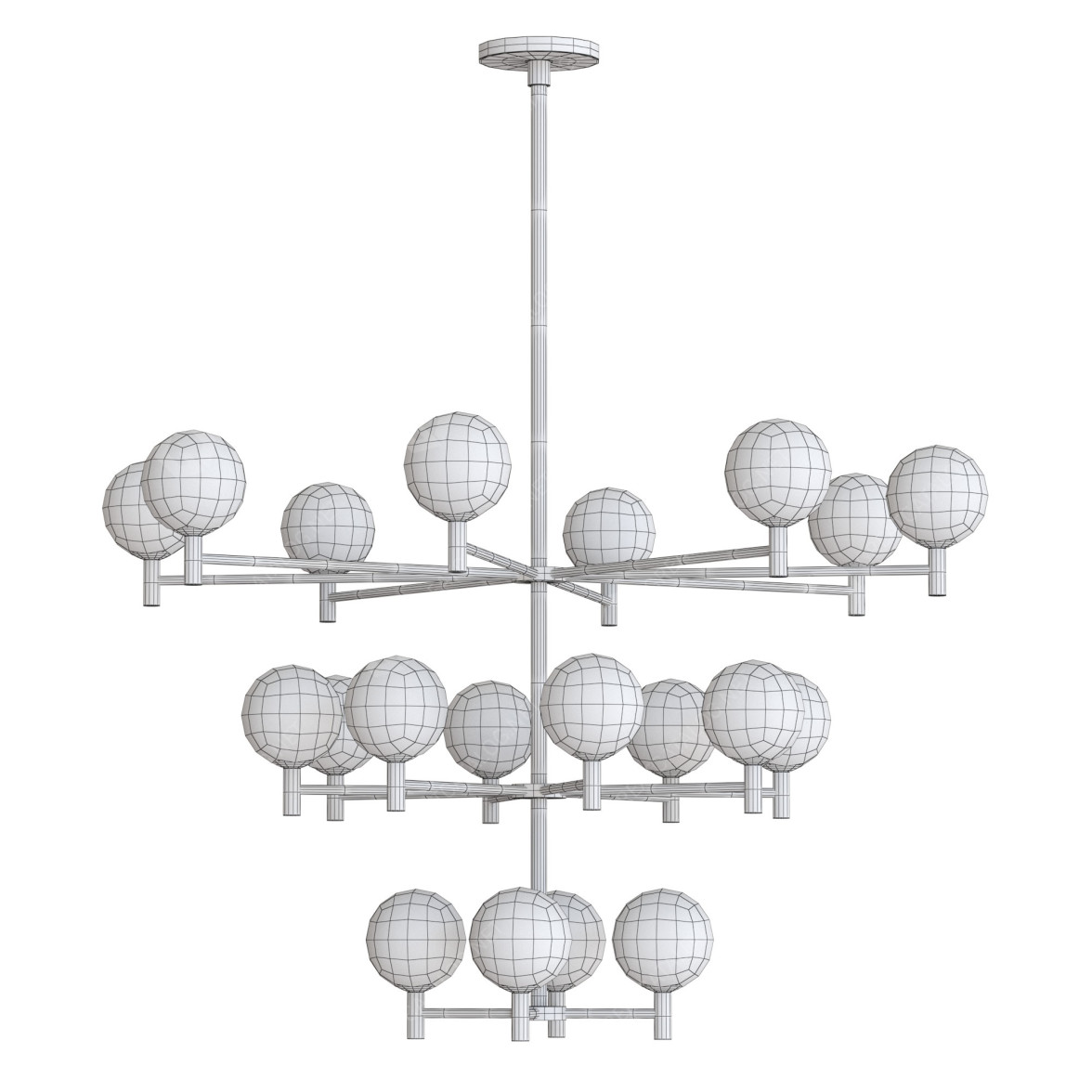 Chandelier Golden 3D model #24434 | GreatCatalog