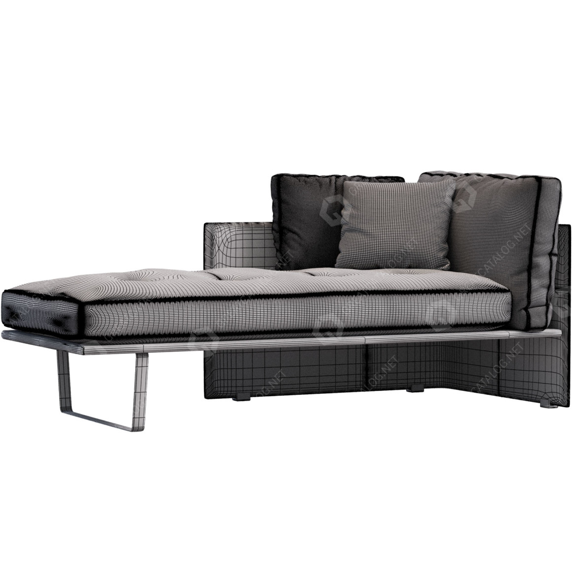 Chaise Longue Minotti Luggage 3D model - GreatCatalog 24779