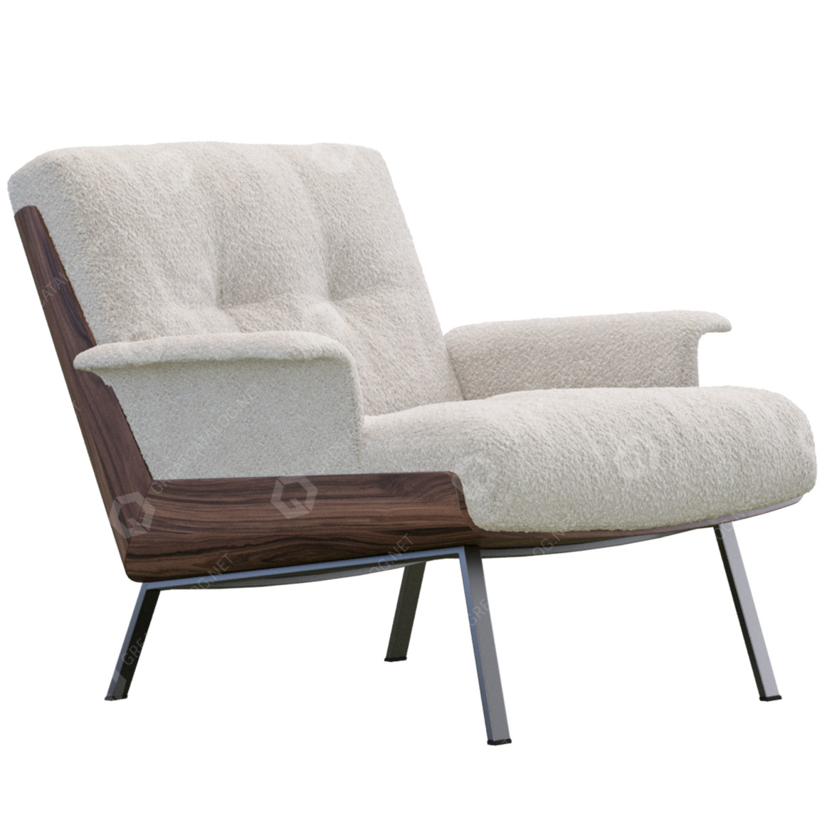 Armchairs and Ottoman Minotti Daiki 3D model #24787 | GreatCatalog