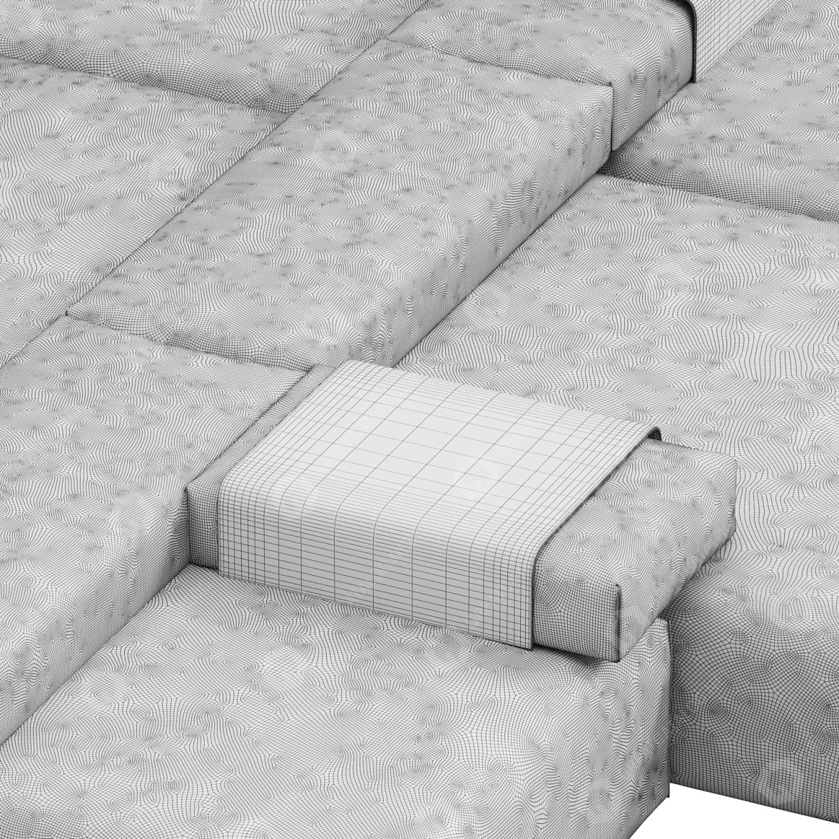 Sofa Wendelbo Cinder Block by Luca Nichetto 3D model - GreatCatalog 24836