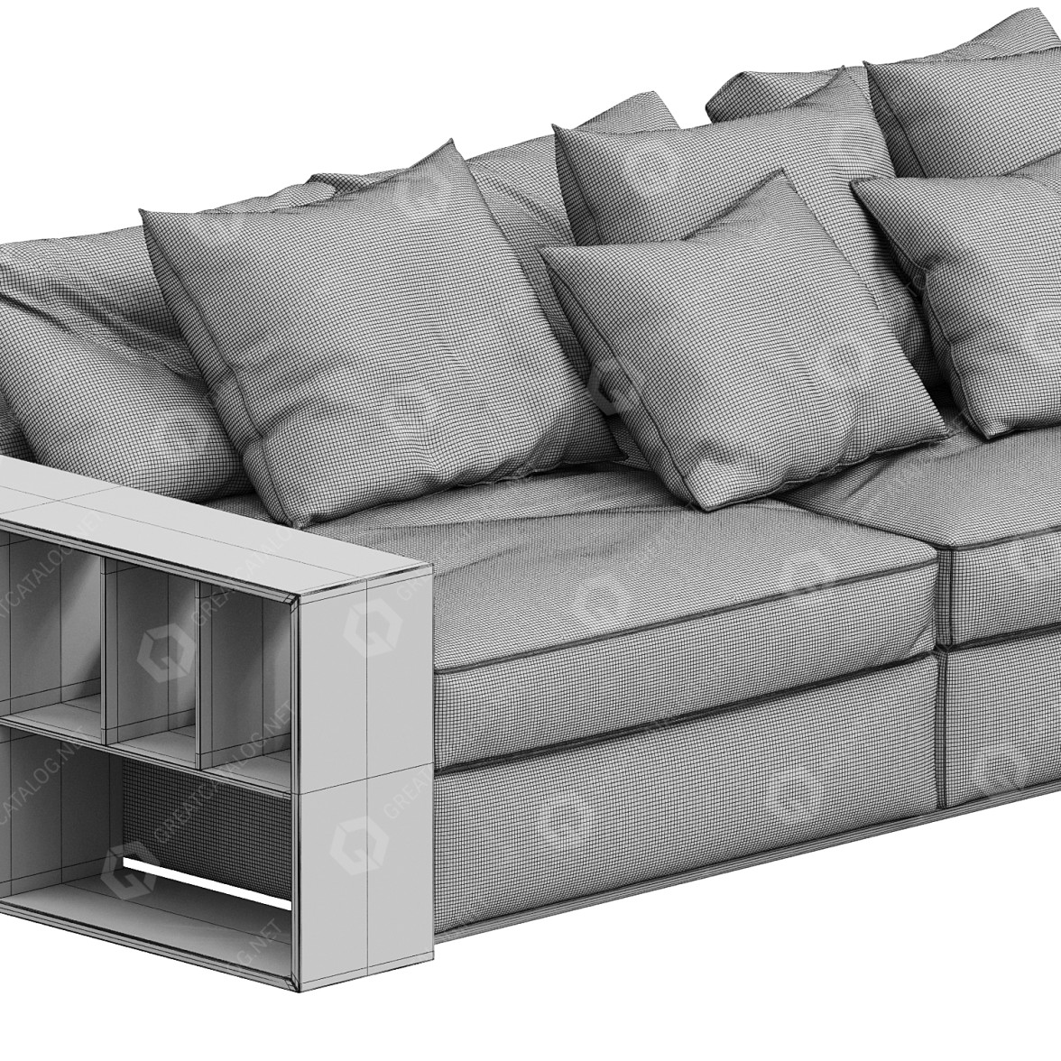 Sofa Flexform Groundpiece 11MXA 3D model - GreatCatalog 24838