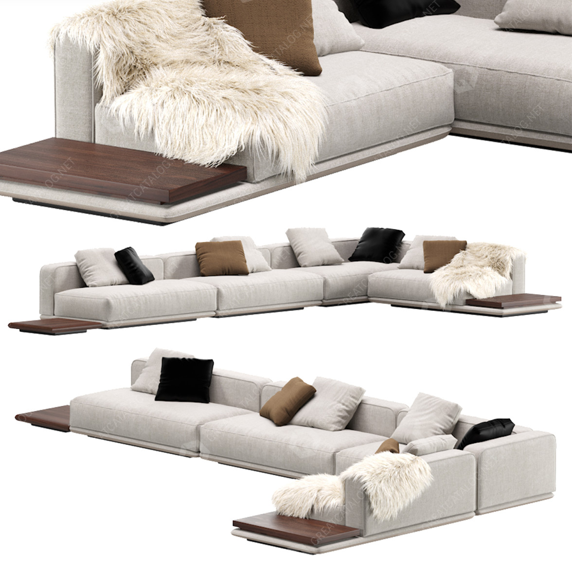 Sofa Minotti Horizonte 3D model - GreatCatalog 25008