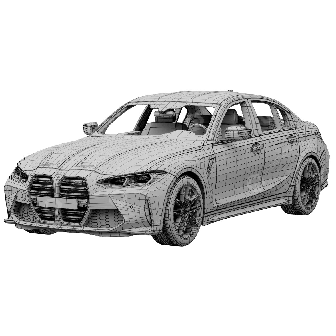 Car BMW M3 Competition G80 3D model - GreatCatalog 25202