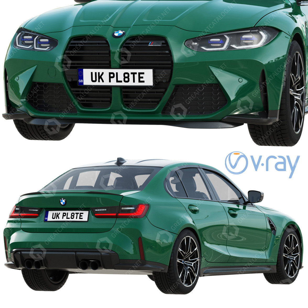 Car BMW M3 Competition G80 3D model - GreatCatalog 25202