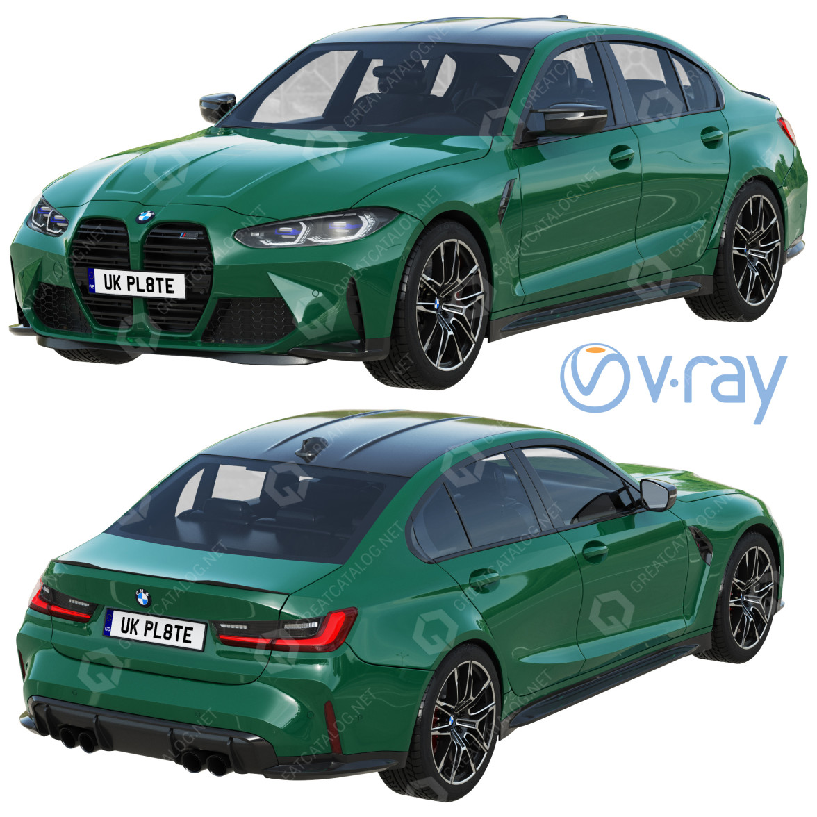 Car BMW M3 Competition G80 3D model - GreatCatalog 25202