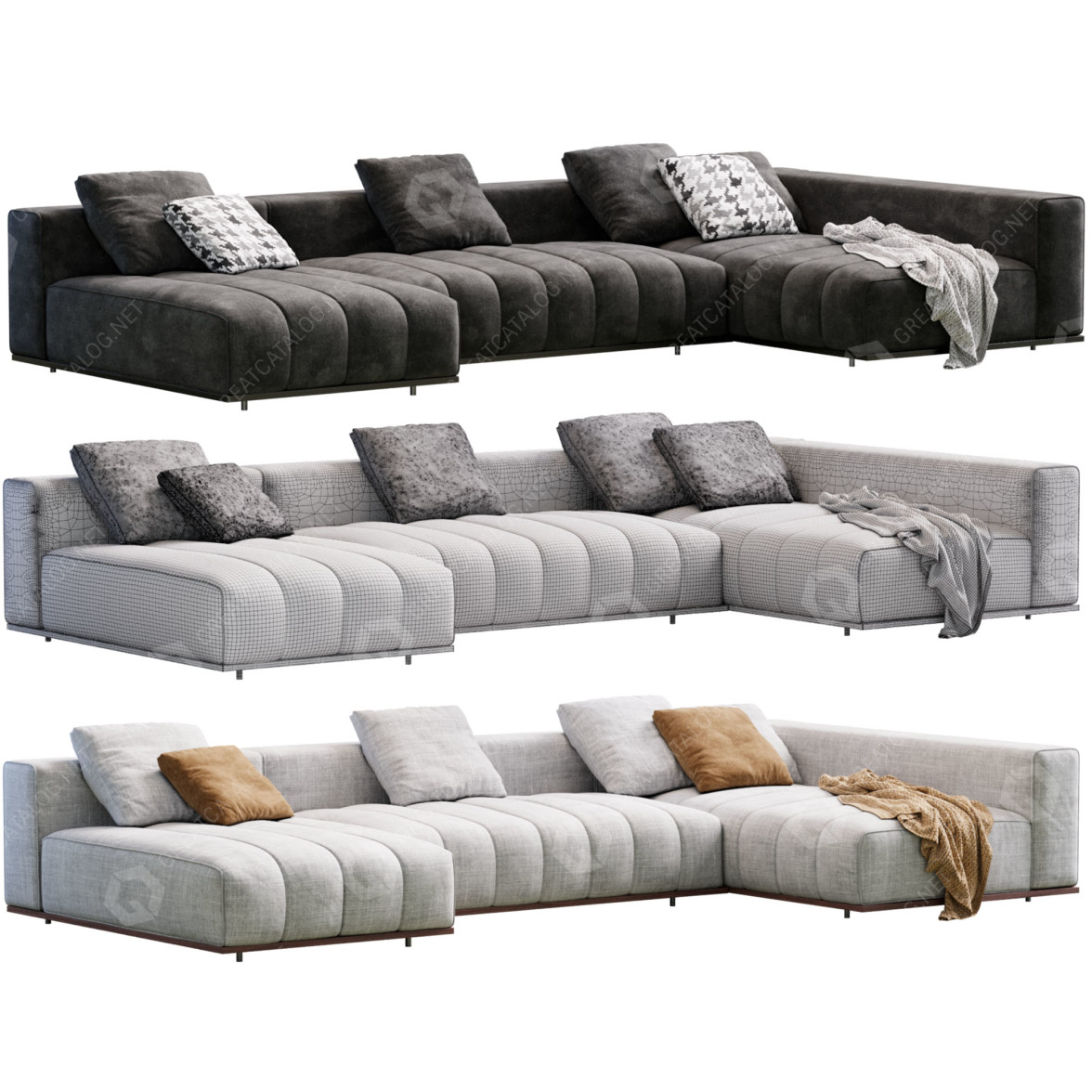 Sofa Minotti Goodman 3D model - GreatCatalog 25225