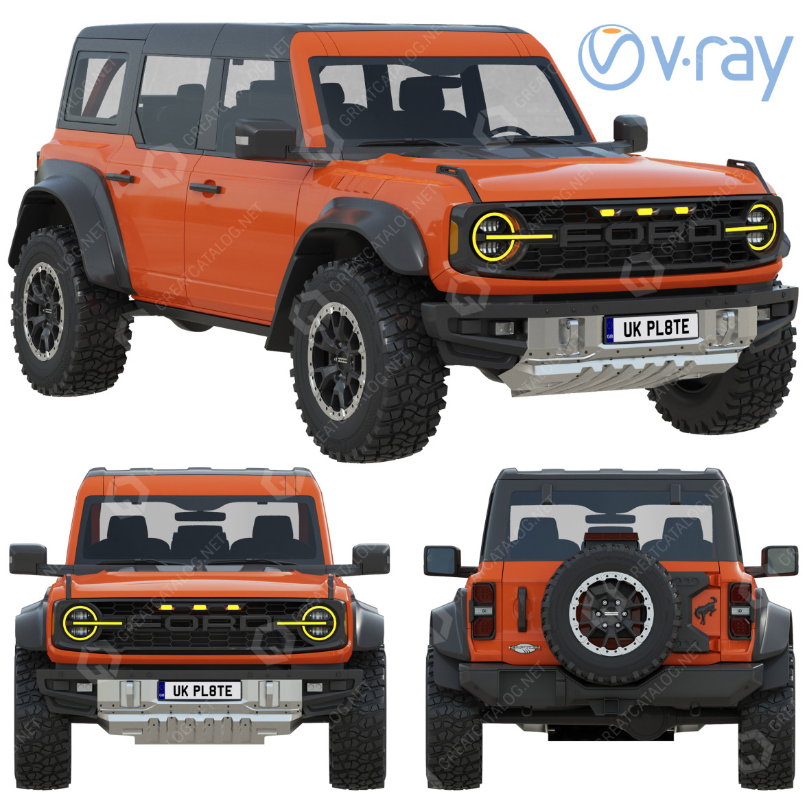 Car Ford Bronco Raptor 3D model - GreatCatalog 25318