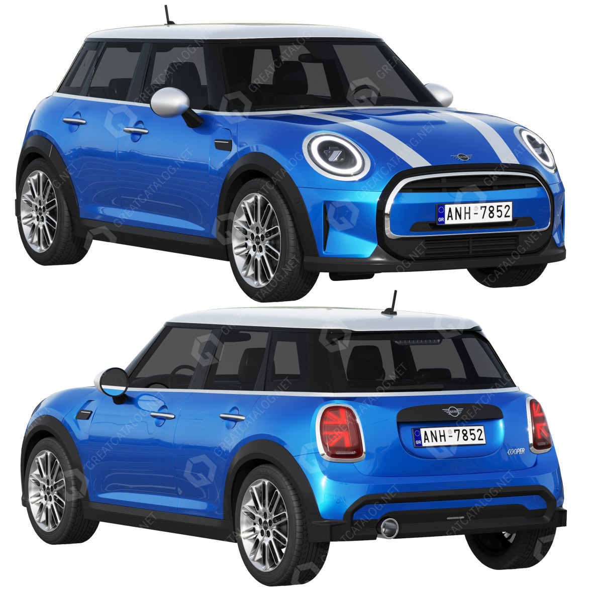 Car BMW Mini Cooper 5 Door 3D model - GreatCatalog 25427