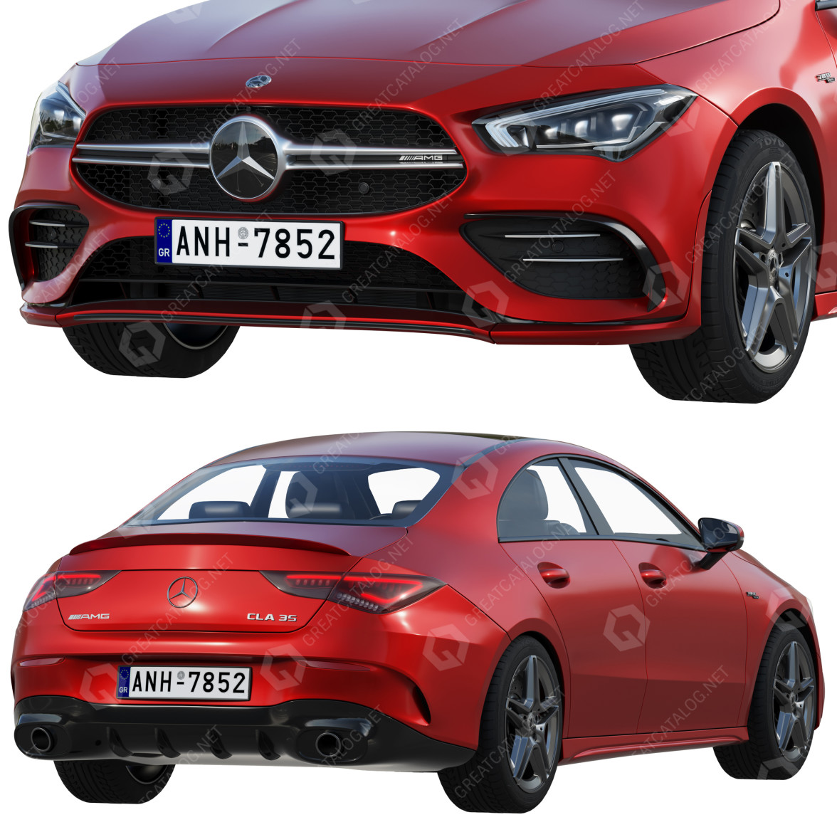 Car Mercedes-Benz CLA35 AMG 3D model - GreatCatalog 25522