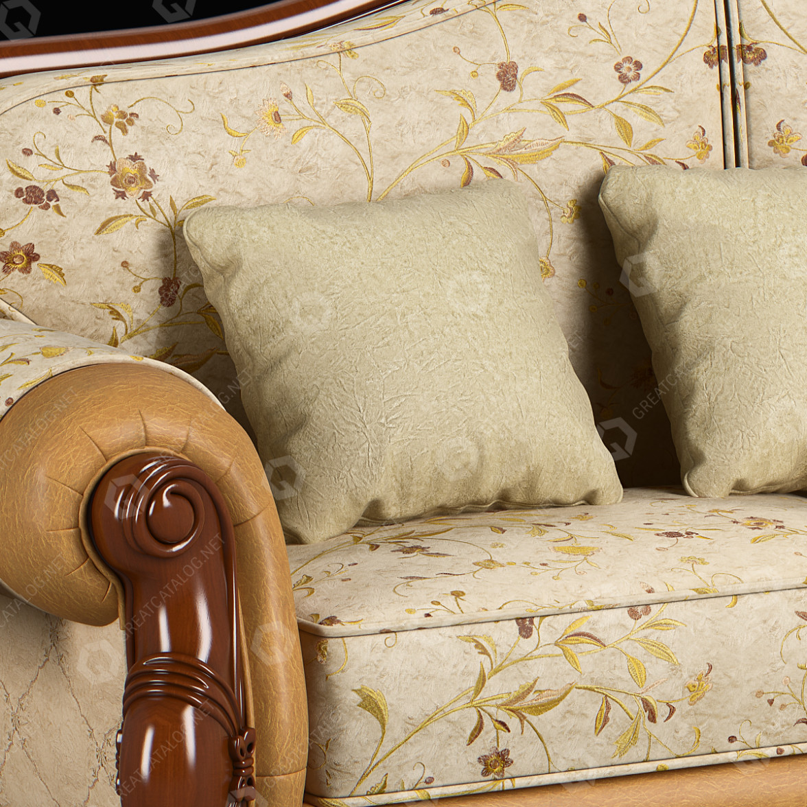 Sofa Carpenter C 3 Seats 230-1 3D model - GreatCatalog 25579