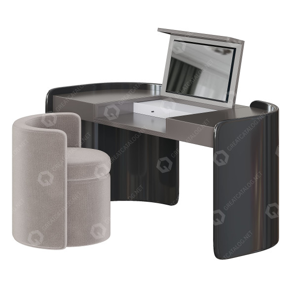 Dressing Table and Pouf Capital Majestic 3D model - GreatCatalog 25807