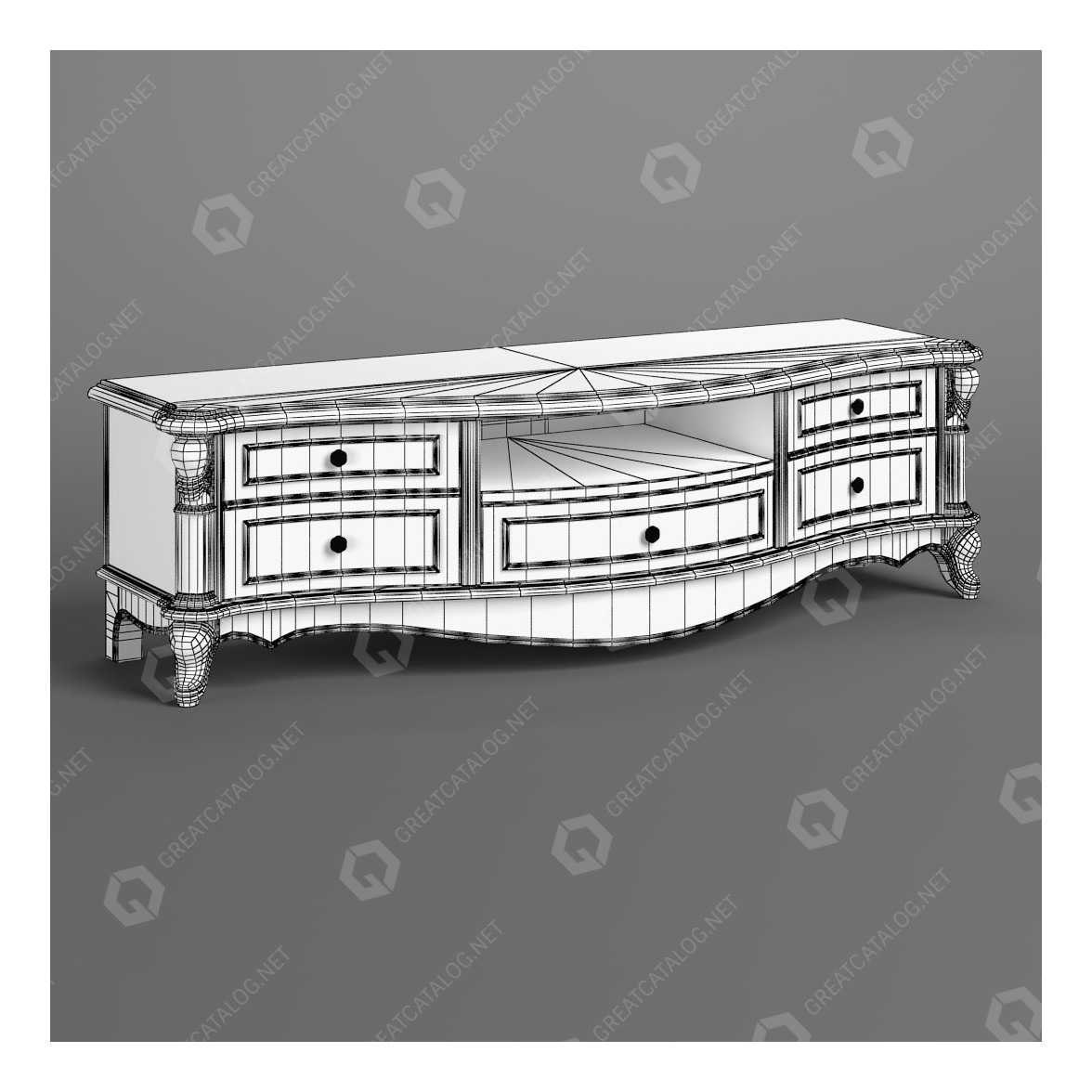TV Stand Carpenter Wall Unit B 2512200 230 3D model #26053 | GreatCatalog