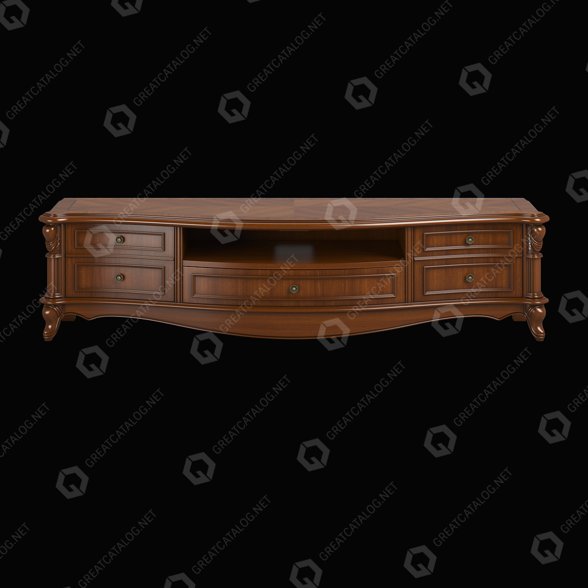 TV Stand Carpenter Wall Unit A 2612100 230-1 Brown 3D model #26060 ...