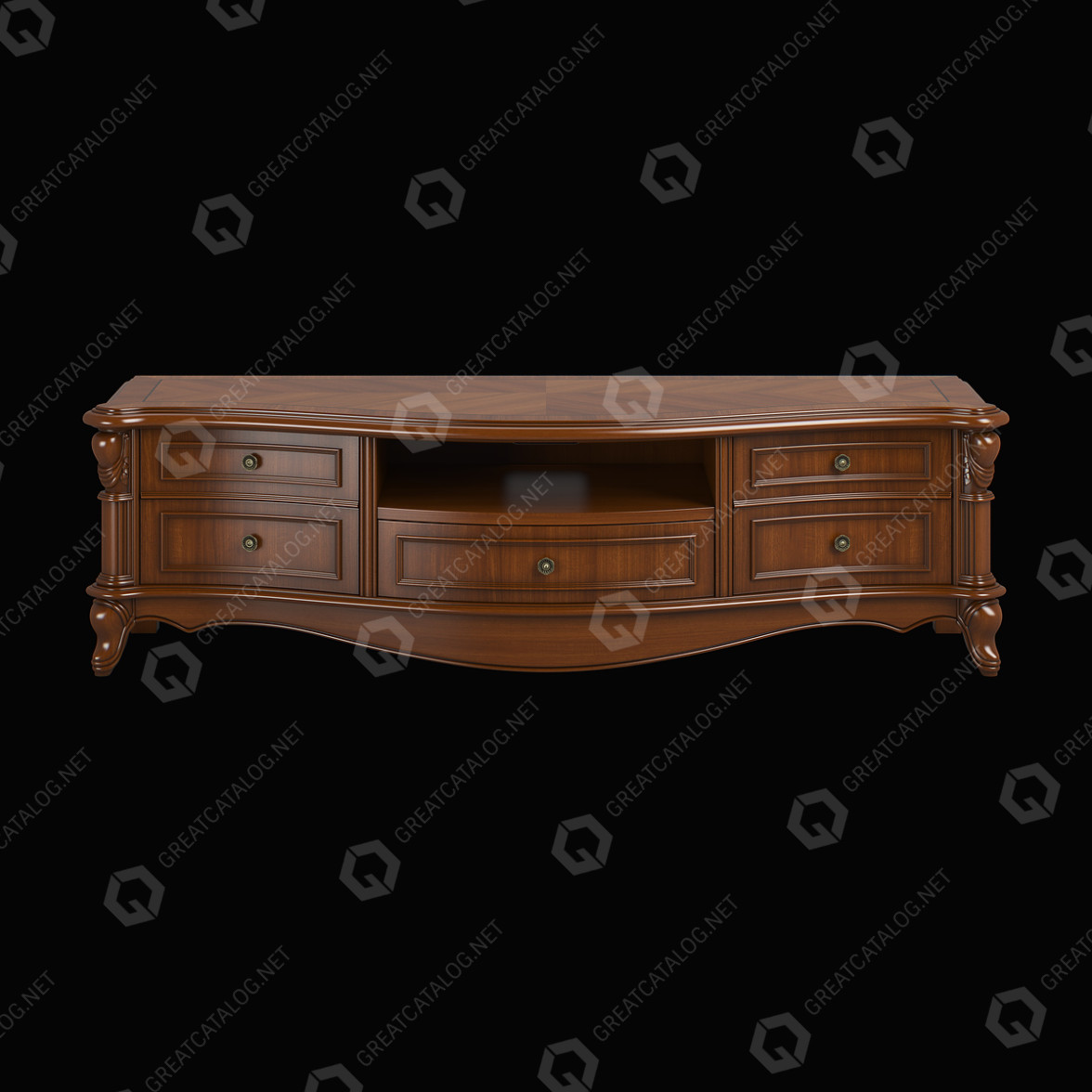 TV Stand Carpenter Wall Unit B 2612200 230-1 Brown 3D model ...