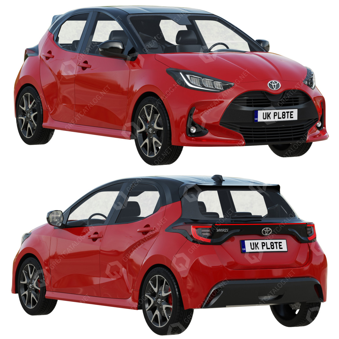 Car Toyota Yaris 3D model・Download 3D models・Great Catalog ...