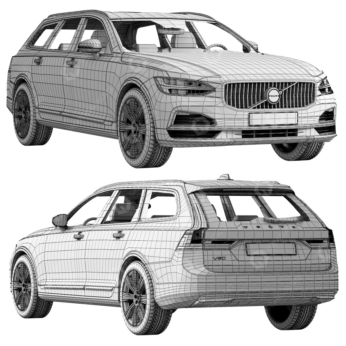 Car Volvo V90 3D model・Download 3D models・Great Catalog - GreatCatalog ...