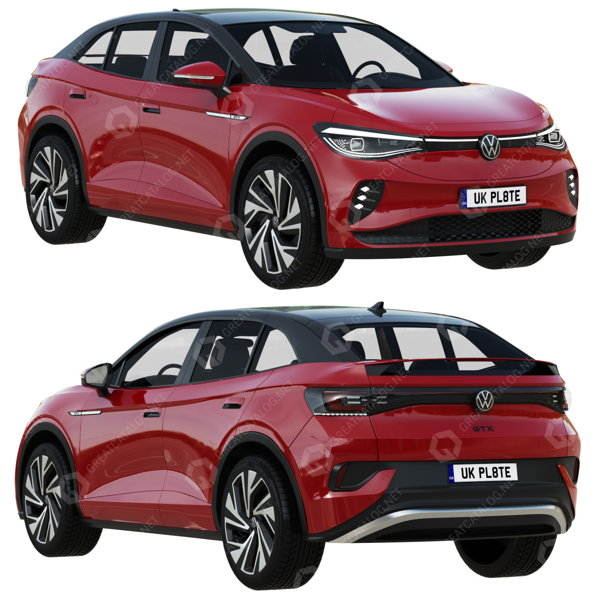 Car Volkswagen ID5 GTX 3D model - GreatCatalog 26122