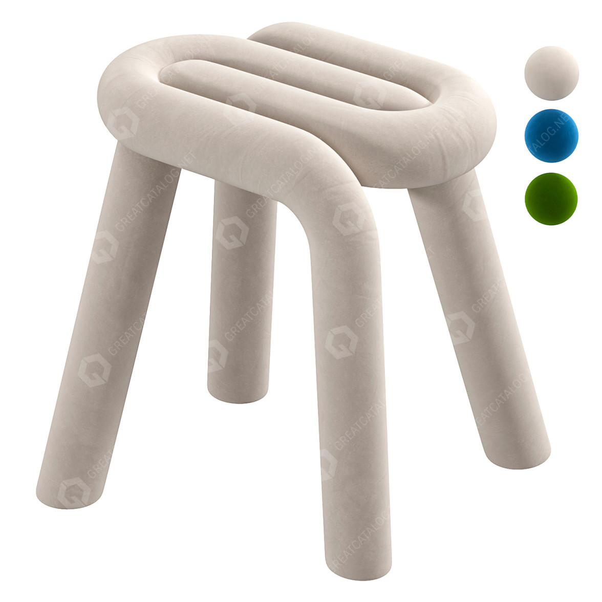 Stool Moustache Bold Long 3d model for download ⚡ free and paid version ...