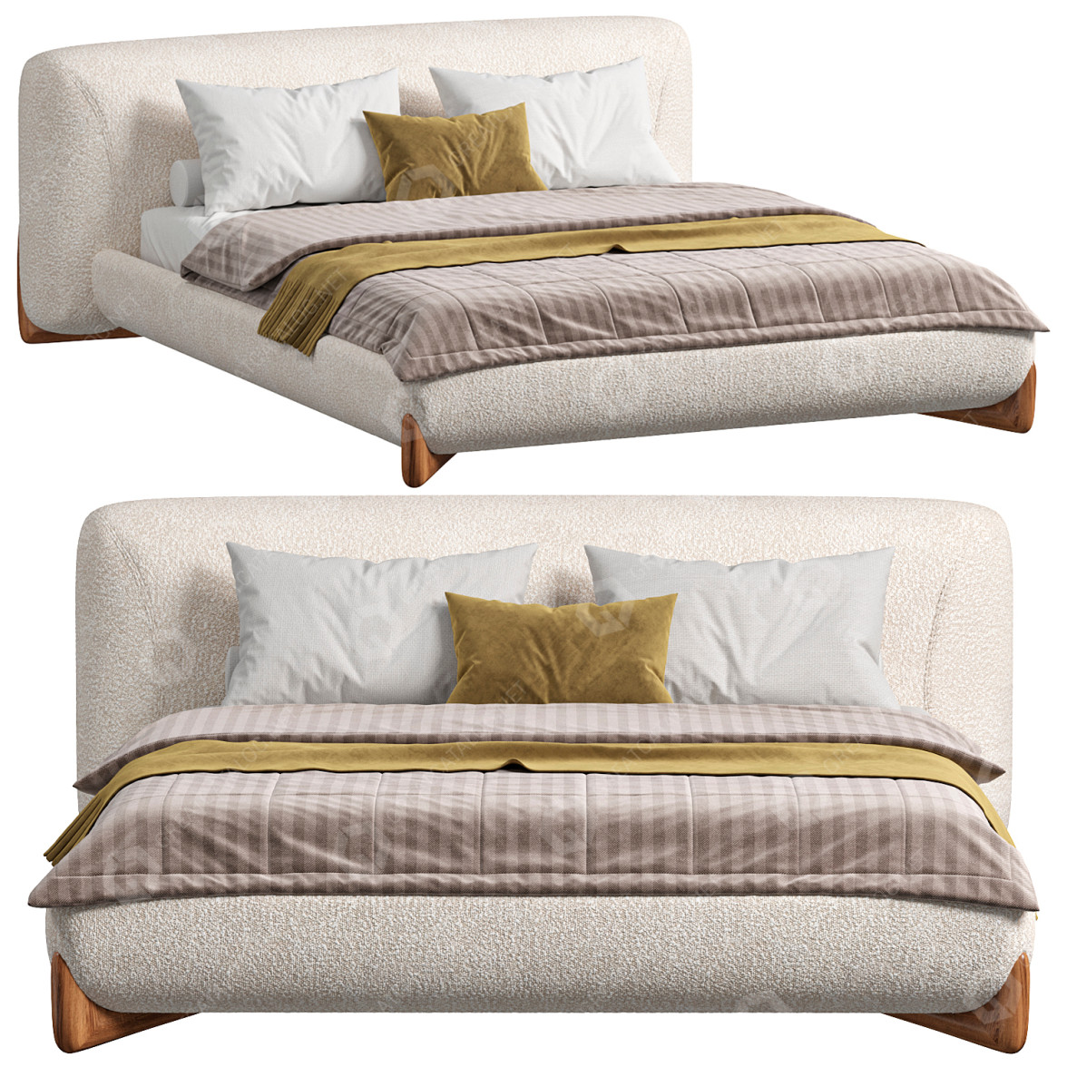 Bed Porada Arredi Softbay 3D model - GreatCatalog 26174