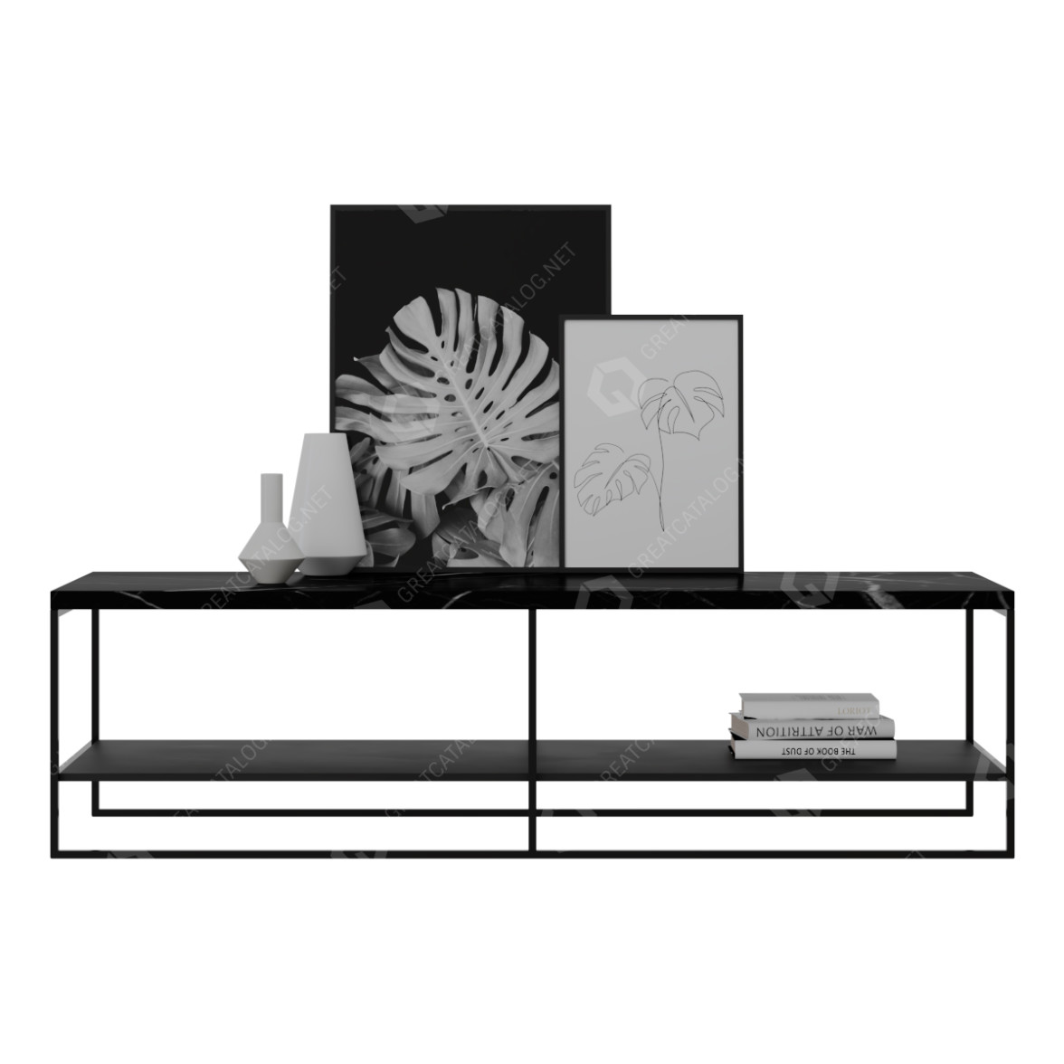 Console Table and Decor Minotti Calder 3D model - GreatCatalog 26418