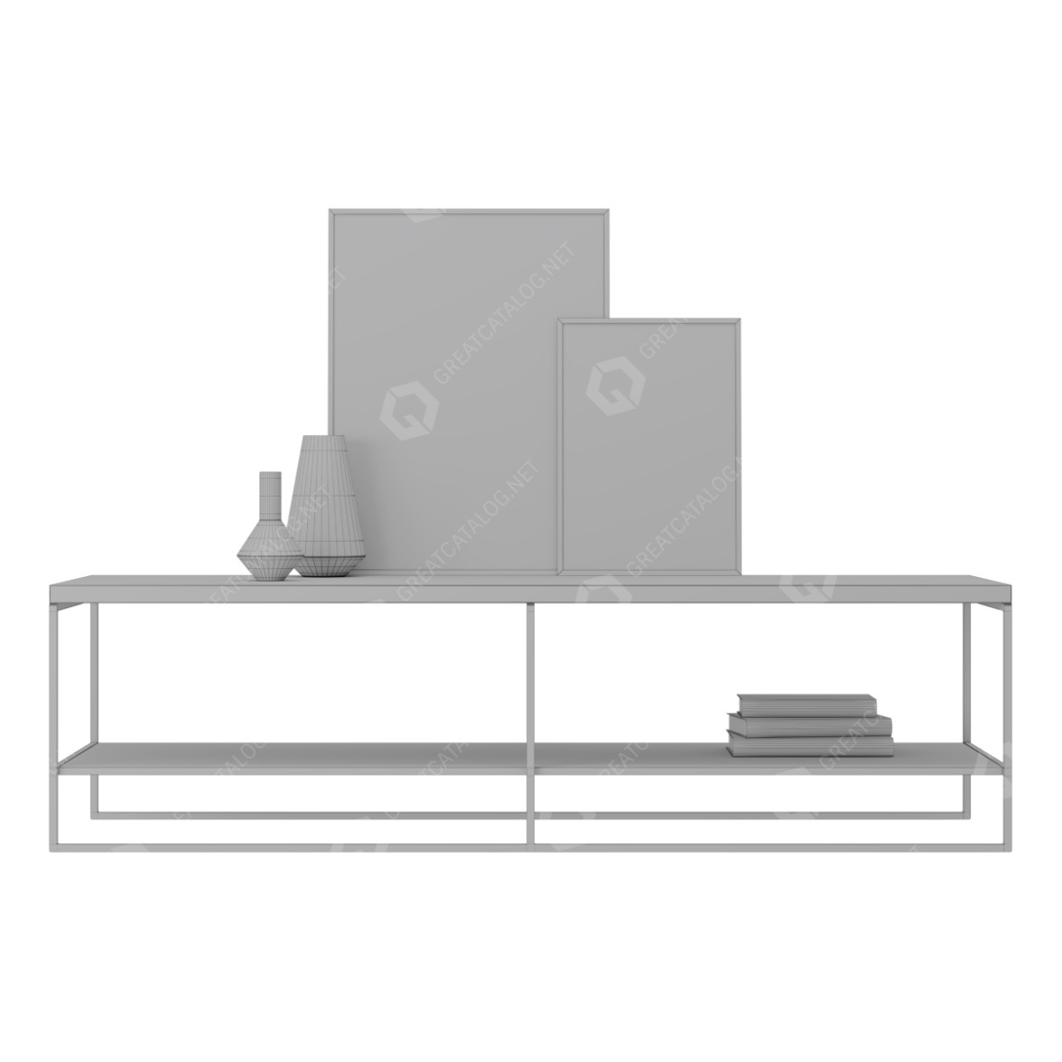 Console Table and Decor Minotti Calder 3D model - GreatCatalog 26418