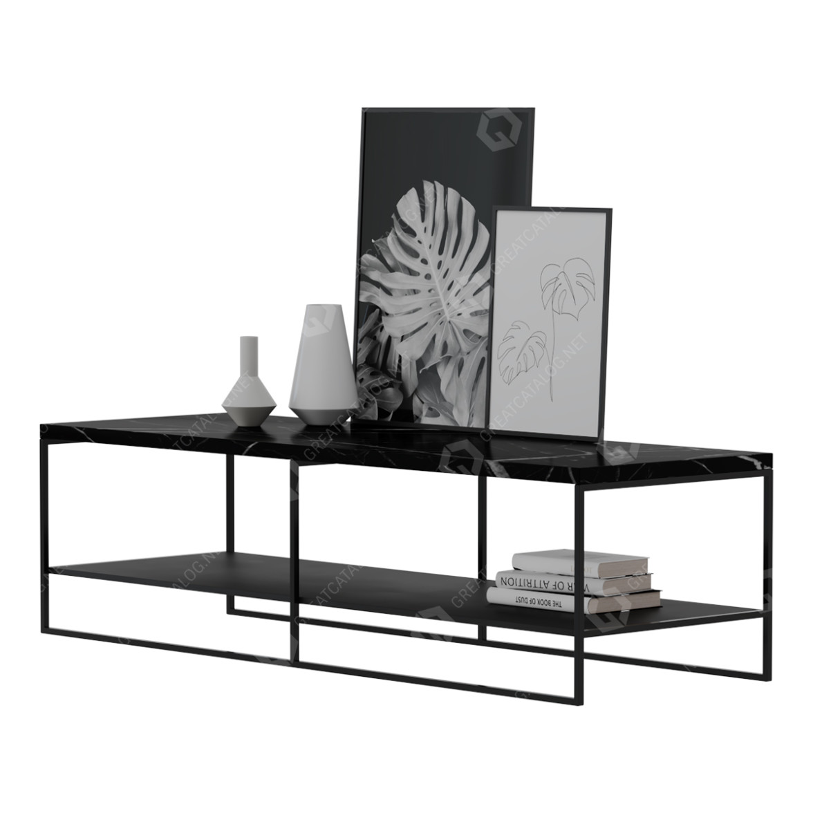 Console Table and Decor Minotti Calder 3D model - GreatCatalog 26418