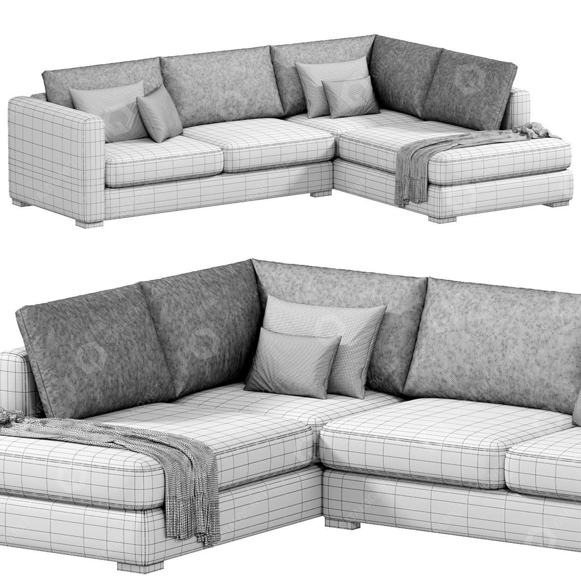 Sofa Blake Large Open by Loom Loft 3D model - GreatCatalog 26622